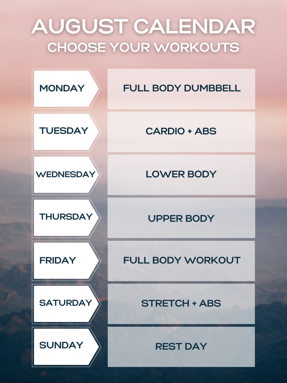 Choose Your Own Adventure Workout Calendars — FITBYMIK