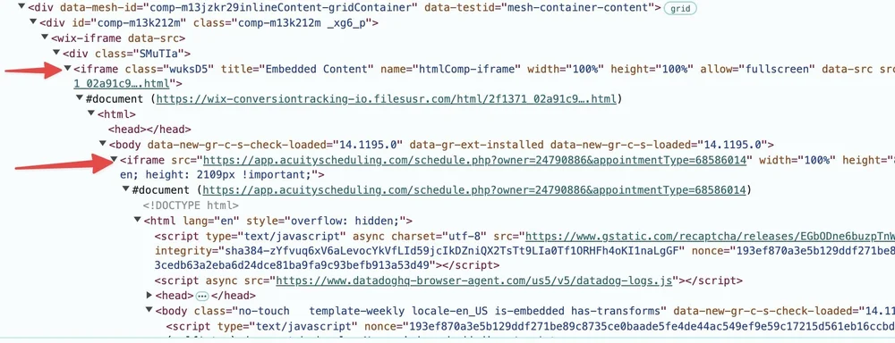 Wix Custom HTML iFrame issues - cropping, clipping & resizing