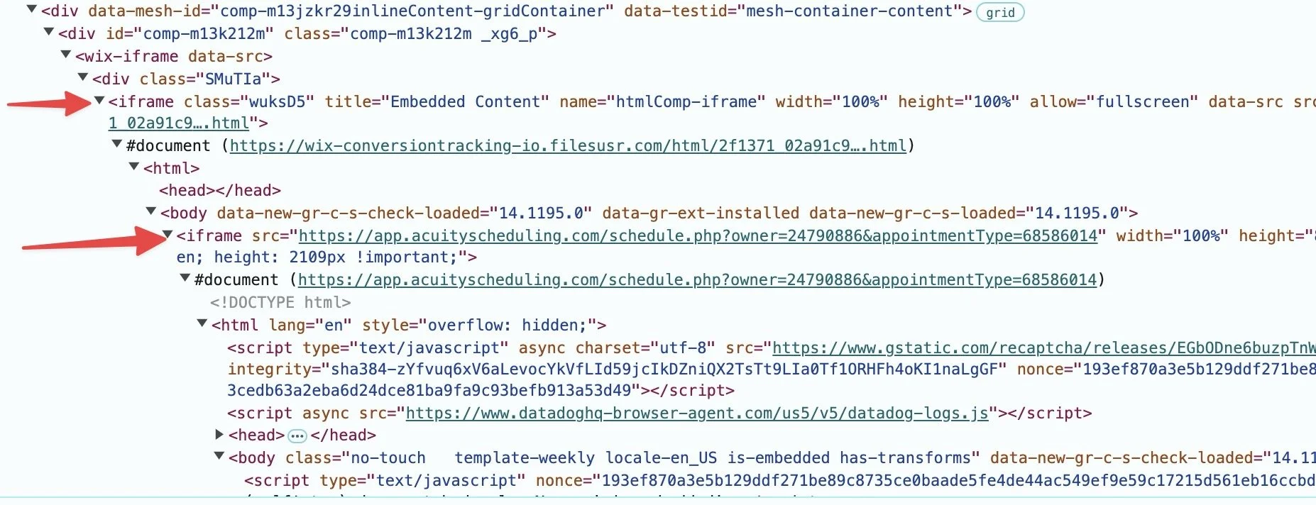 Wix Custom HTML iFrame issues - cropping, clipping & resizing