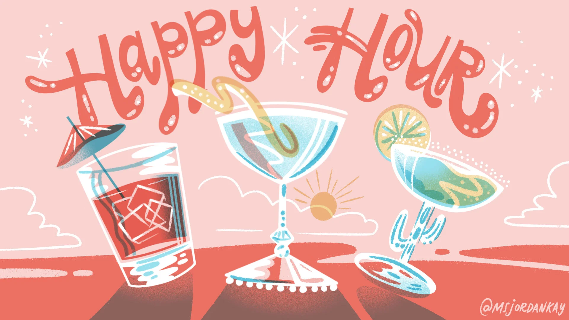 Happy Hour Zoom Background | The Cake Boutique