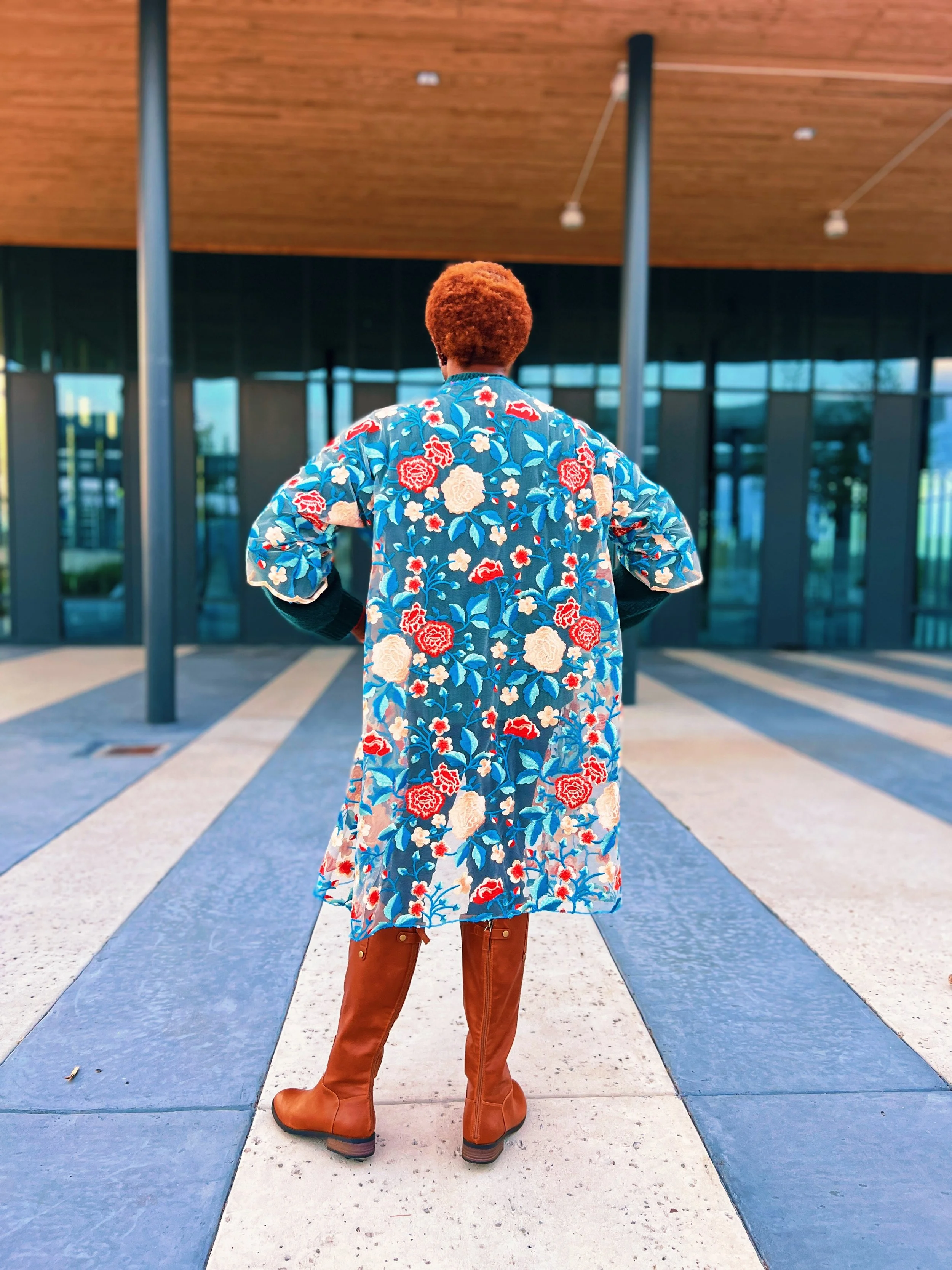 *Pre- Order* Embroidered Pressed Floral Duster — Terrance Williams Designs