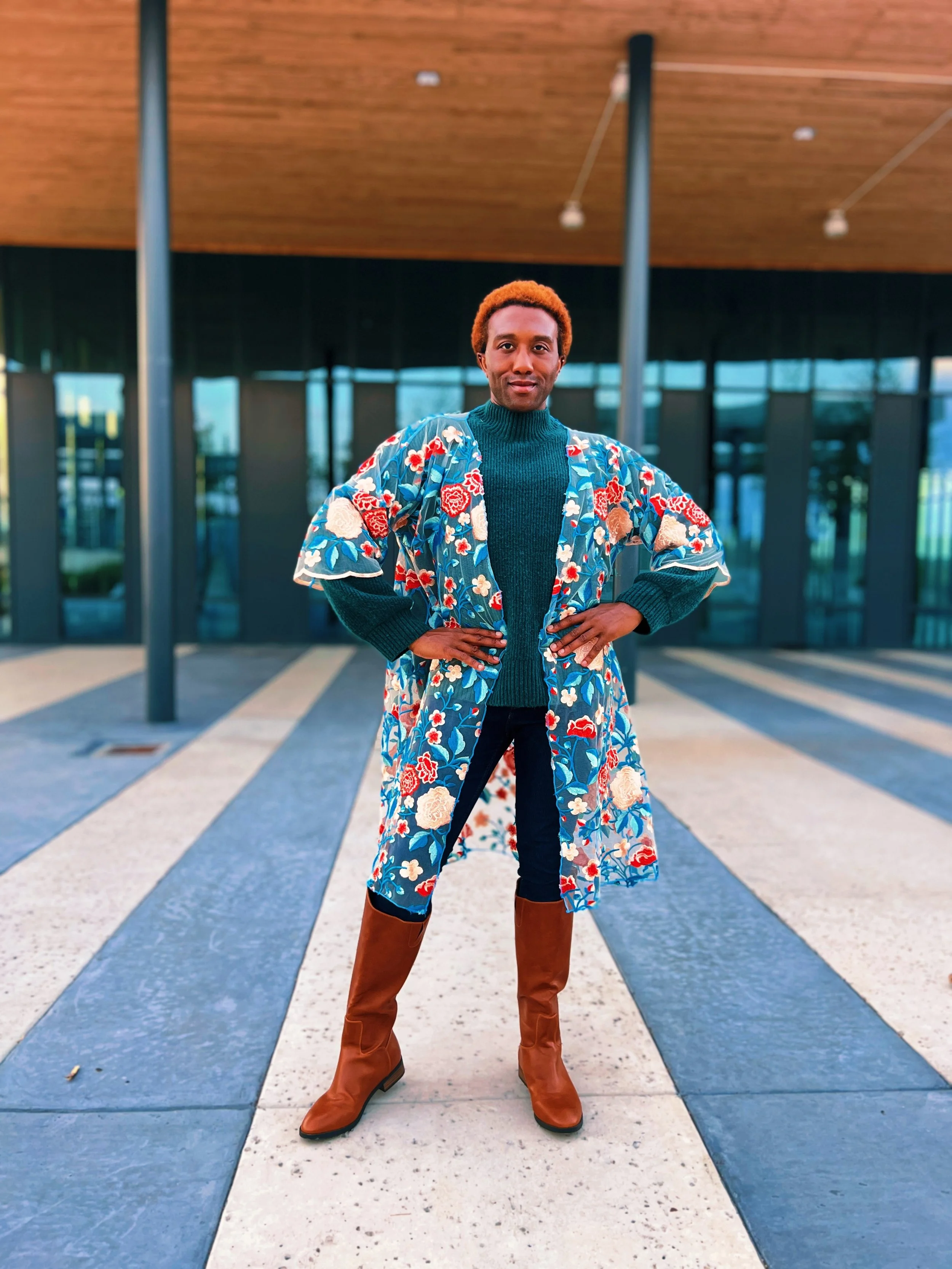 *Pre- Order* Embroidered Pressed Floral Duster — Terrance Williams Designs