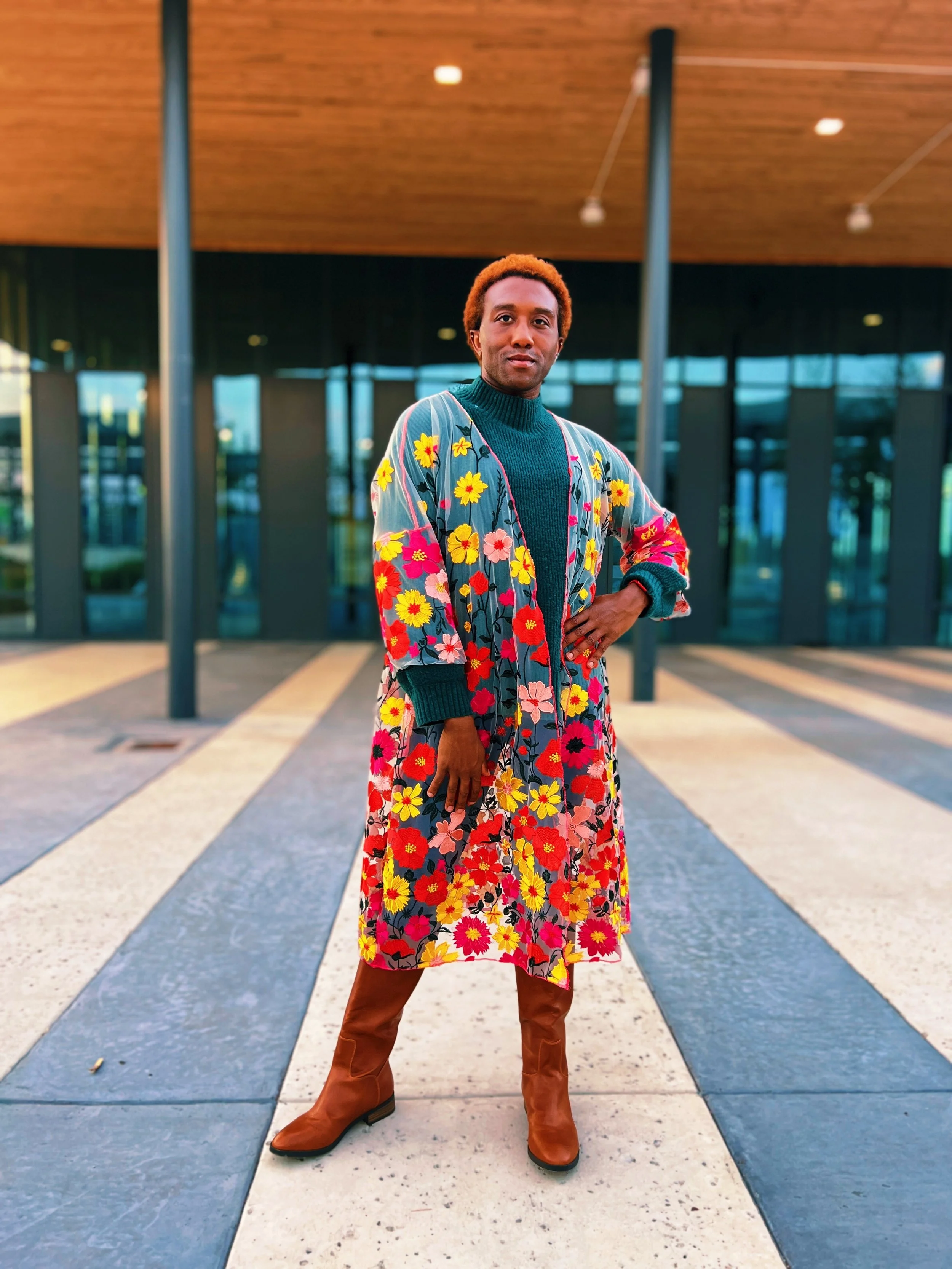 *Pre- Order* Embroidered Pressed Floral Duster — Terrance Williams Designs