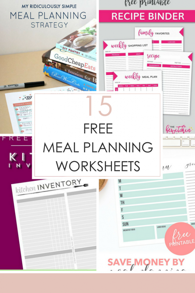 15 Free Meal Planning Worksheets