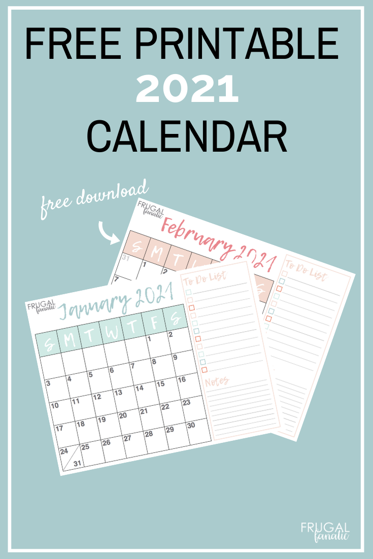 Free 2021 Calendar Printables