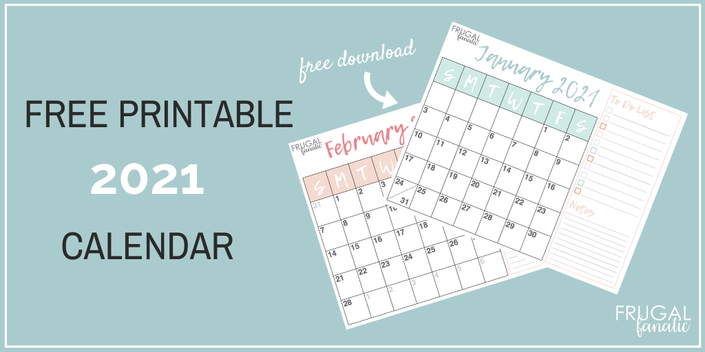 Free 2021 Calendar Printables