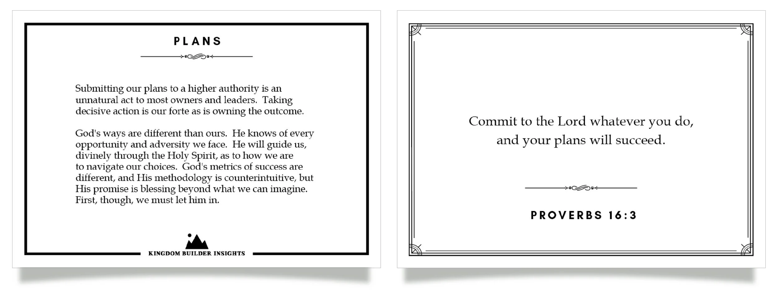 Proverbs cards — Kingdom Builders