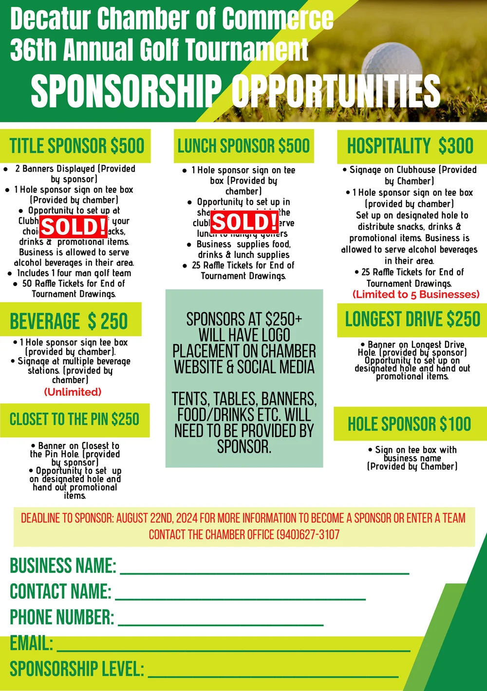 Golf Tournament — Decatur Chamber of Commerce