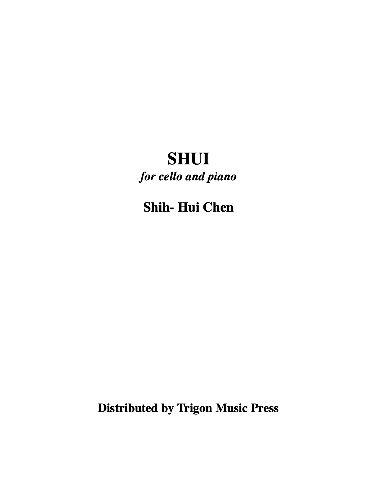 Shui — Shih-Hui Chen