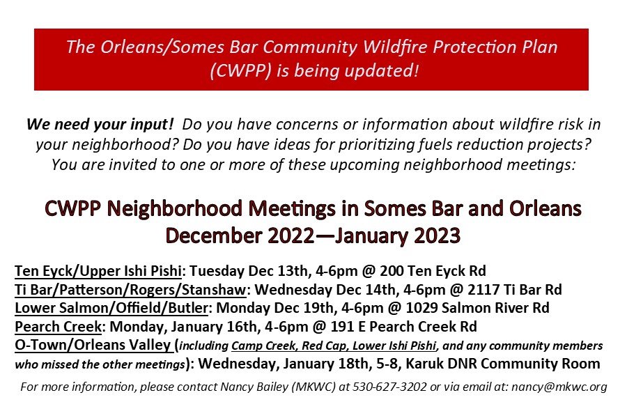 CWPP Neighborhood Meeting: Ten Eyck/Upper Ishi Pishi — The Mid Klamath ...