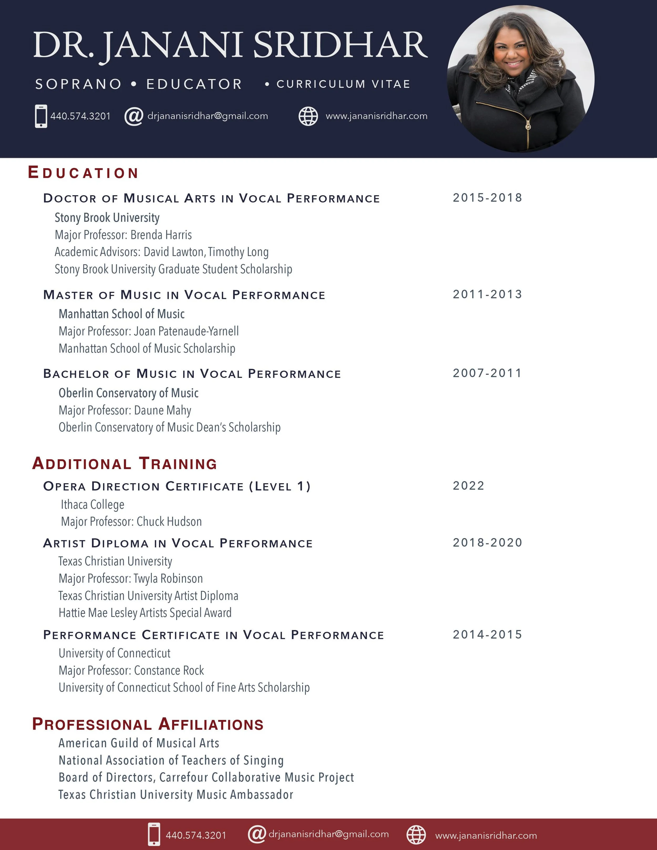 Educator — Janani Sridhar