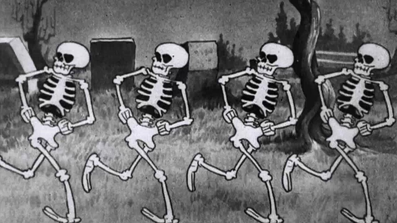 Dancing Cartoon Skeleton