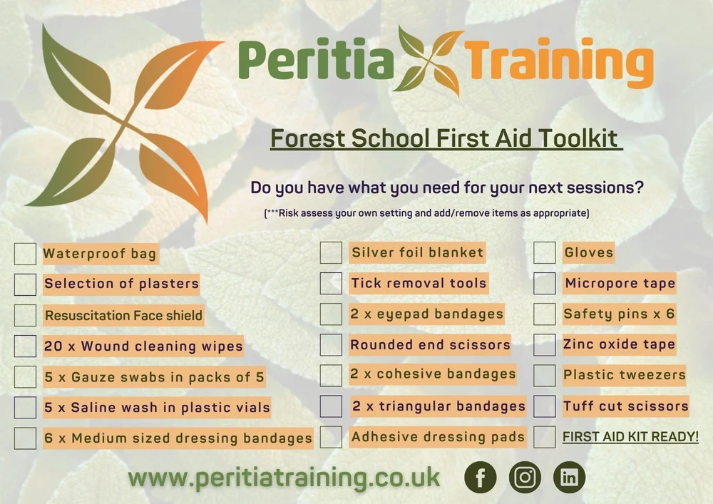 First aid kits for Forest School and Outdoor Learning — Peritia Training