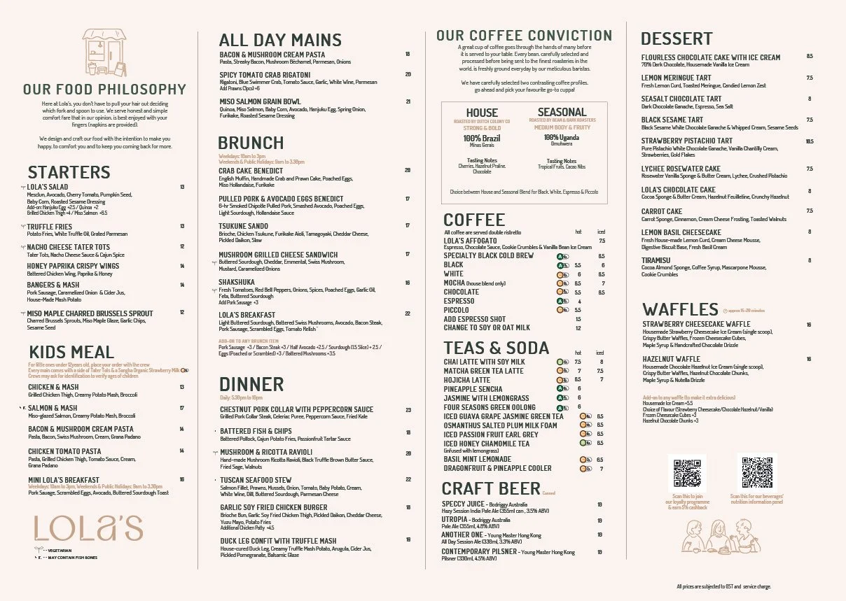 Menu | Explore Our Menu Today — Lola's Cafe