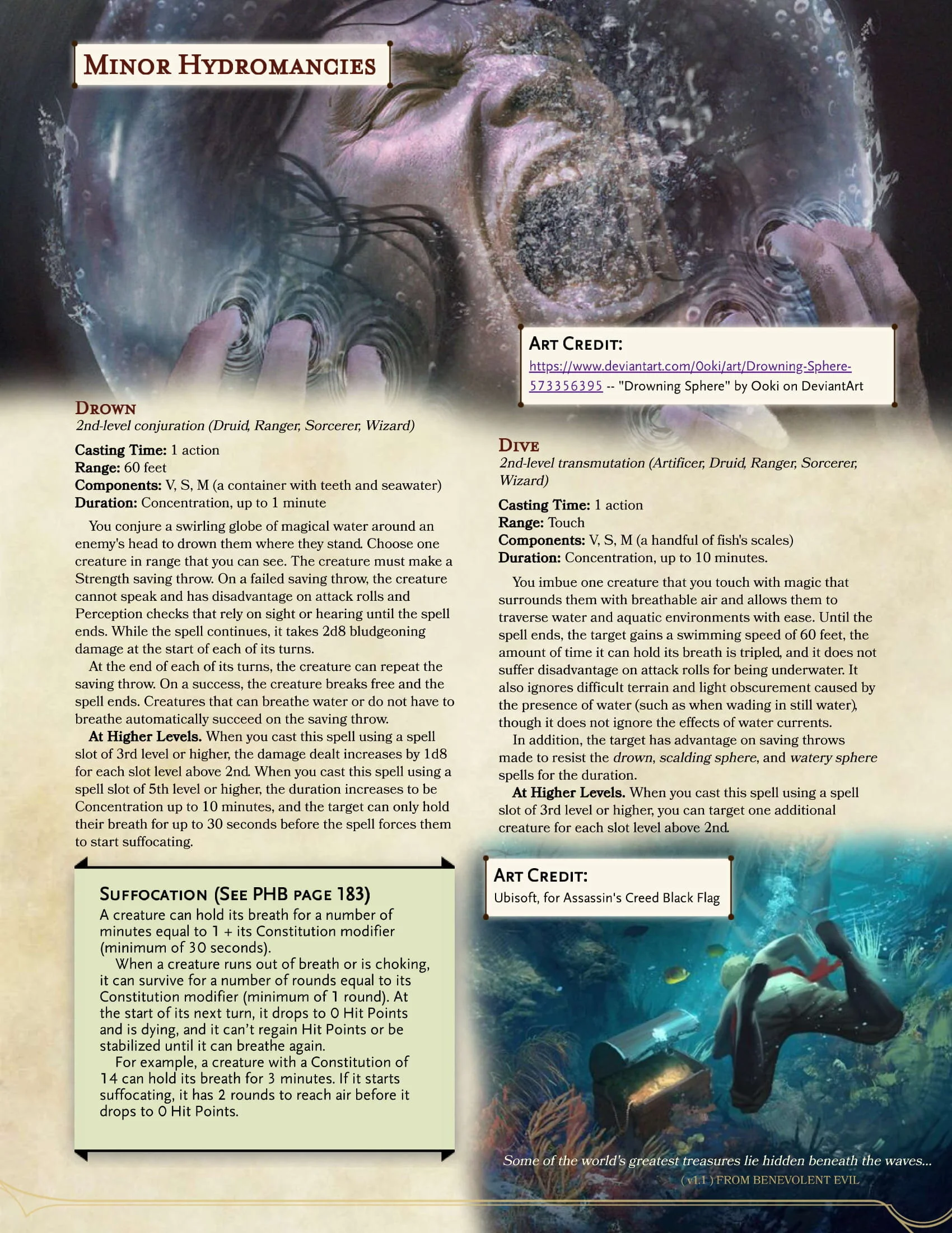 Minor Hydromancies — DND Unleashed: A Homebrew Expansion for 5th ...