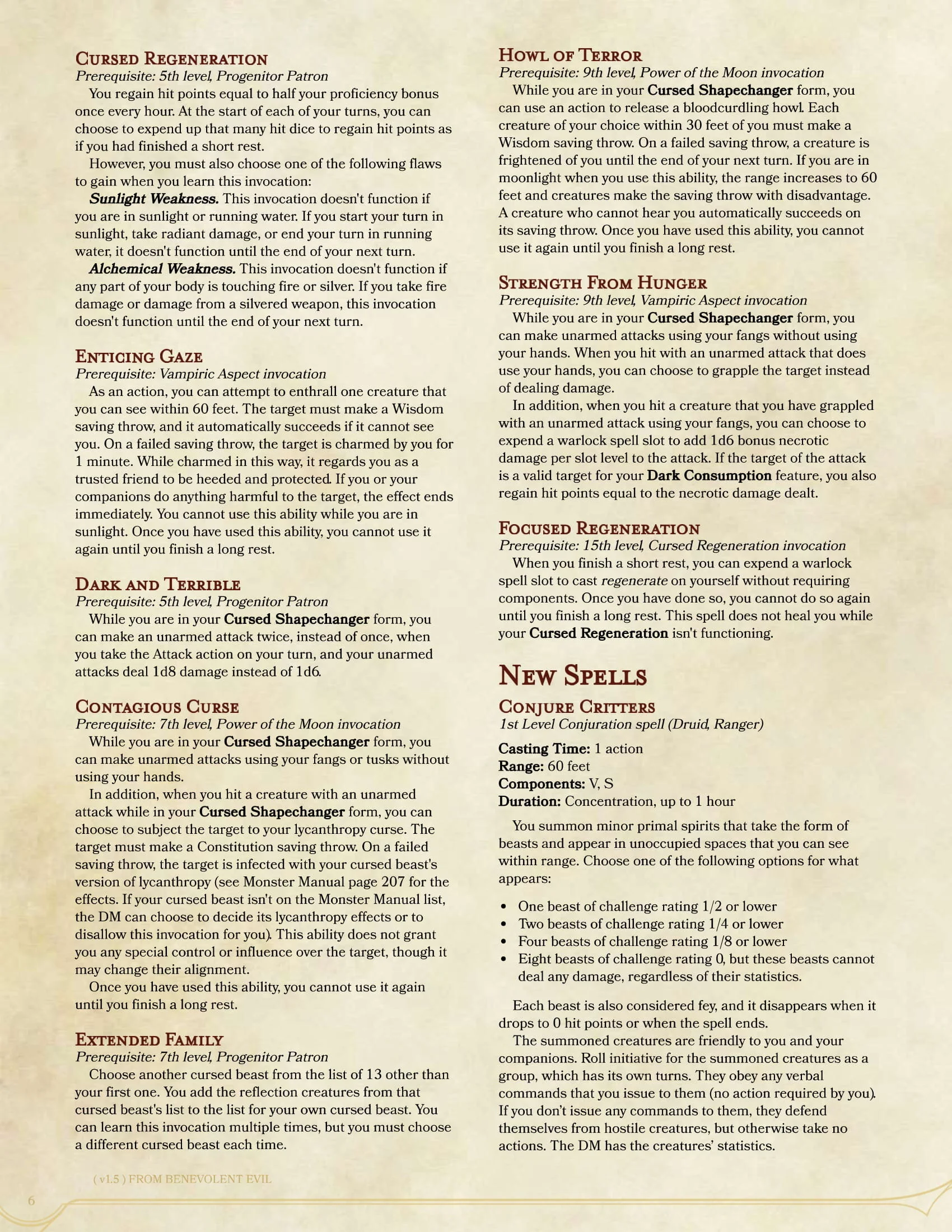 Three Subclasses for Lycanthropes (and Vampires) — DND Unleashed: A ...