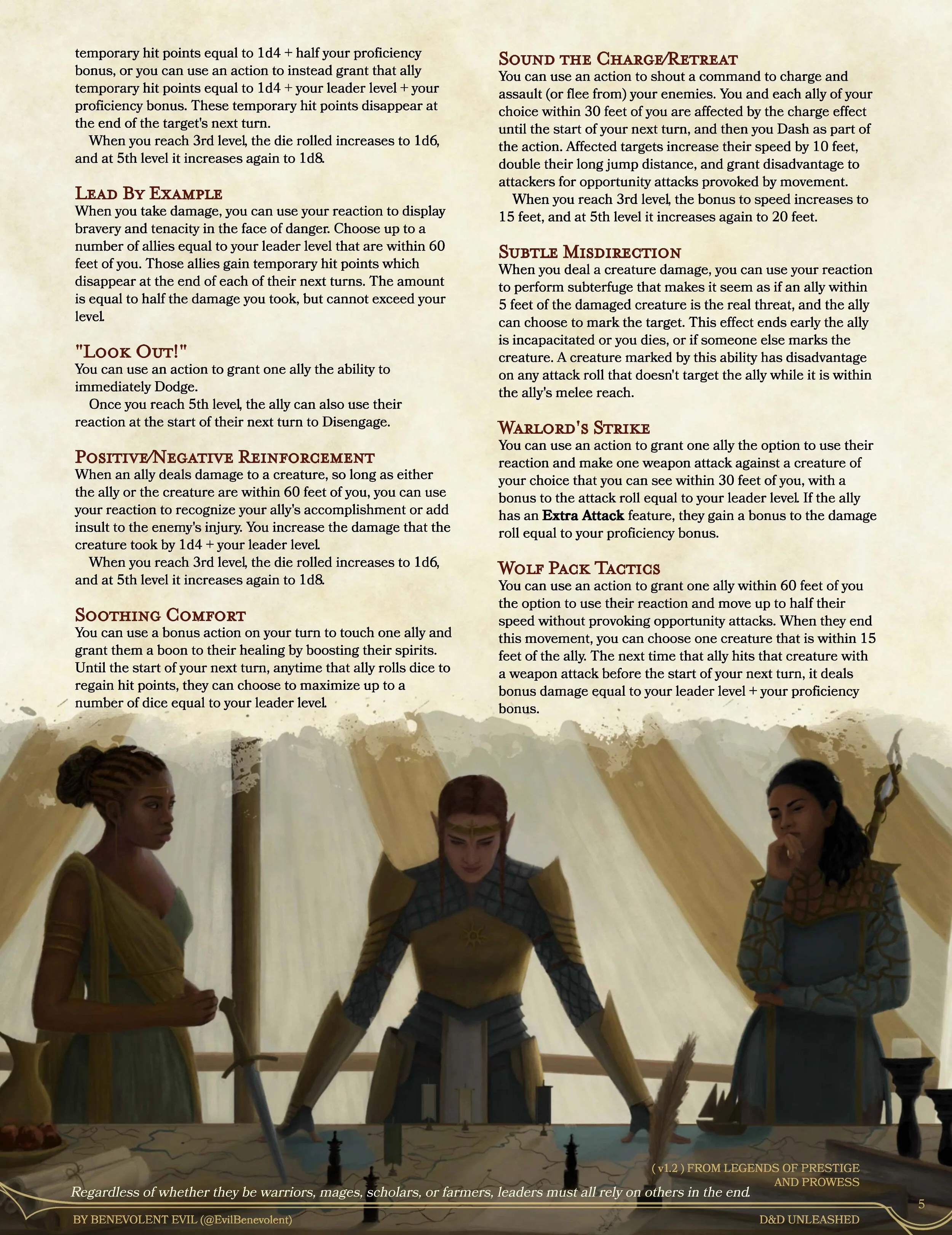 The Leader (A New Prestige Class) — DND Unleashed: A Homebrew Expansion ...