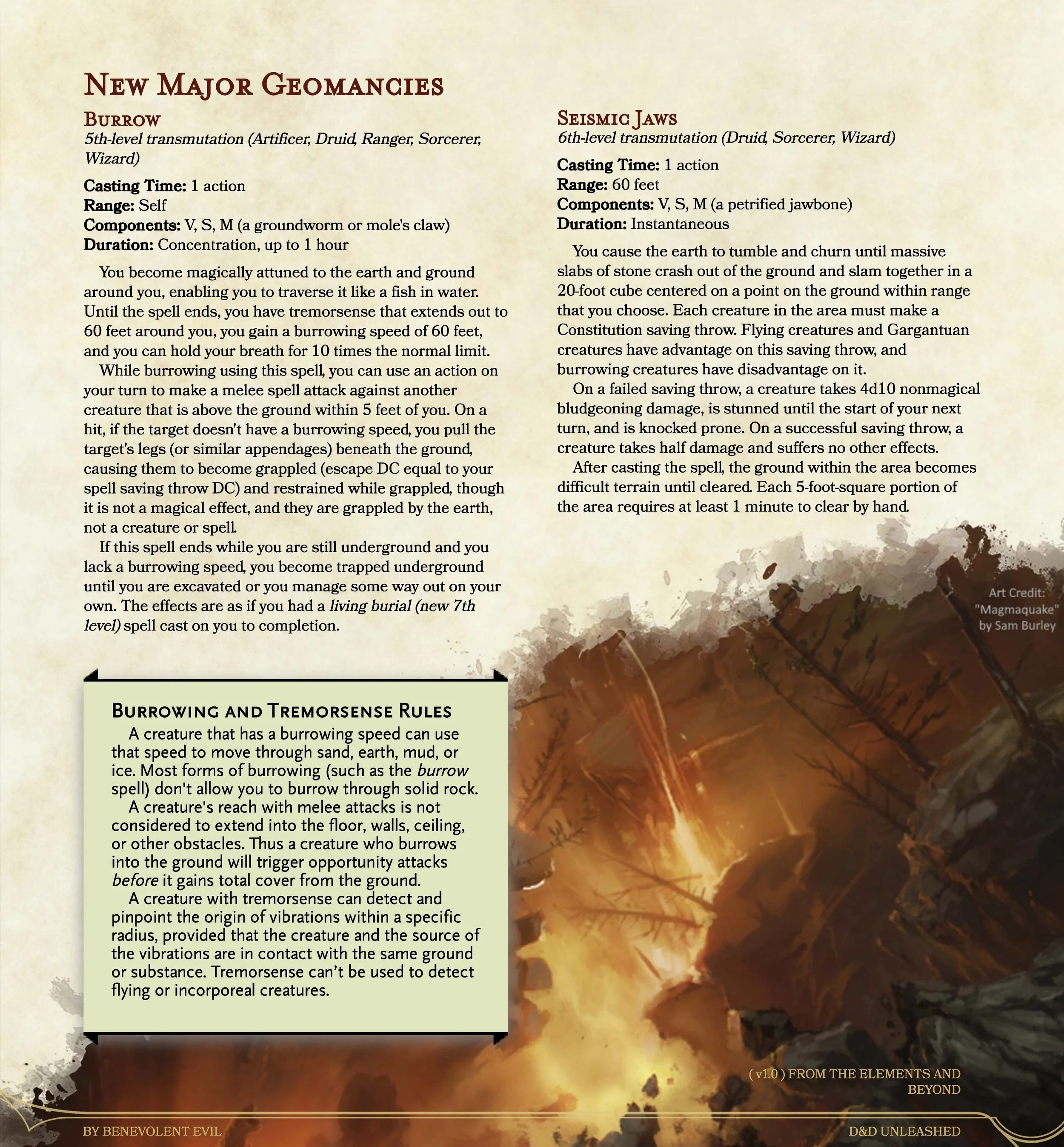 New Spells: Major Geomancies II — DND Unleashed: A Homebrew Expansion ...