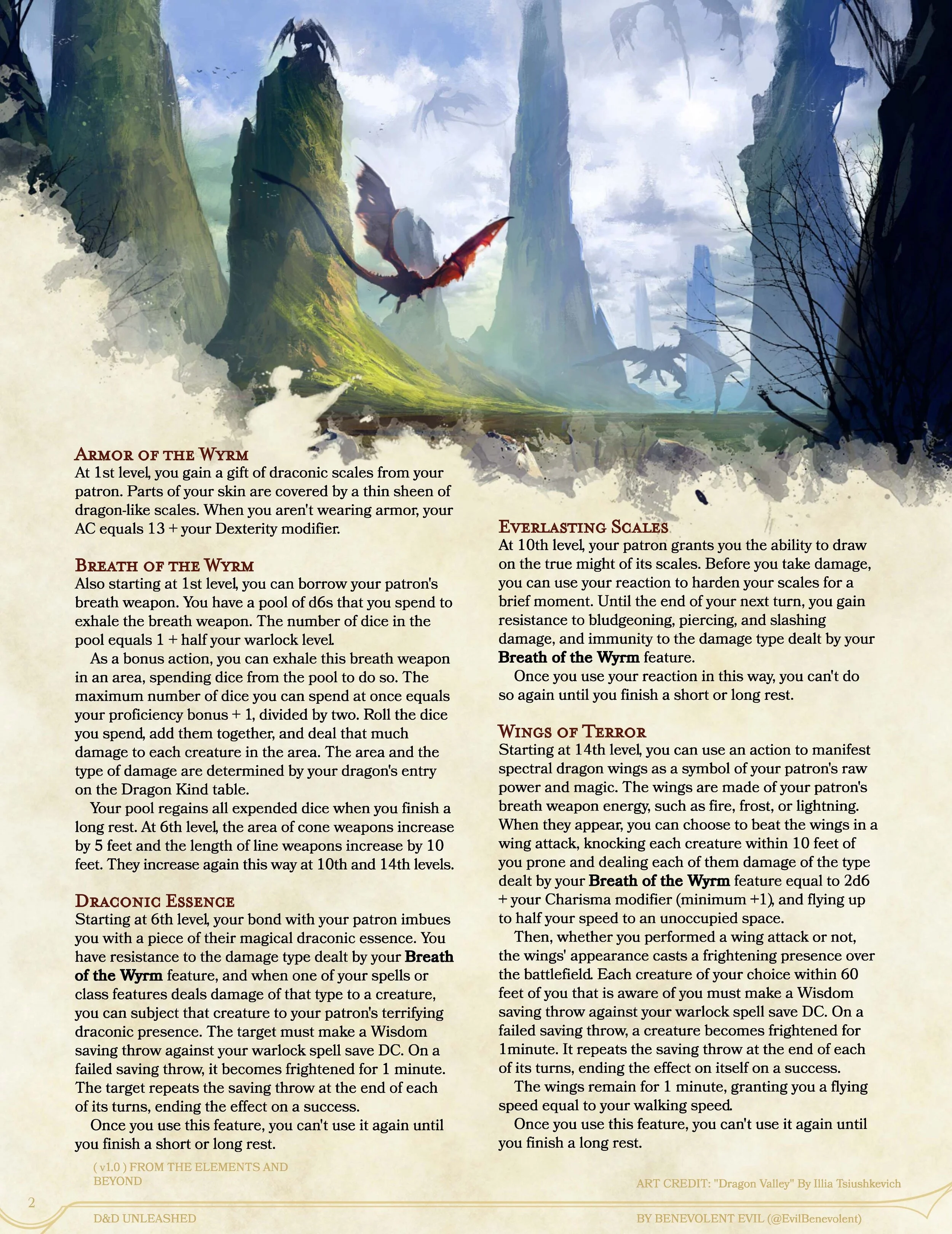 The Dragon Patron Warlock DND Unleashed A Homebrew Expansion For The Dragon Patron Warlock DND Unleashed A Homebrew Expansion For