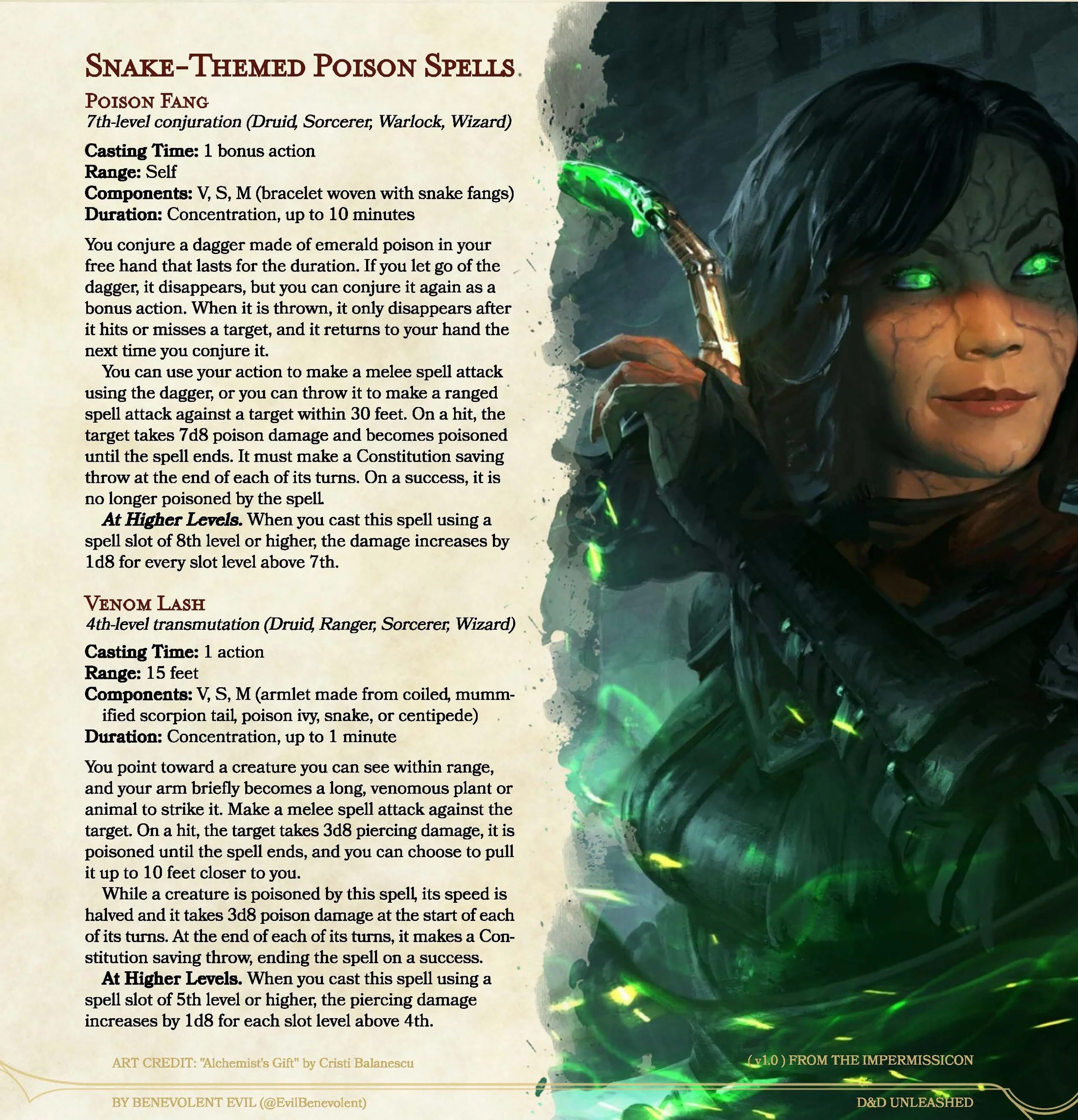 New Spells: Poisoning Acid — DND Unleashed: A Homebrew Expansion for ...