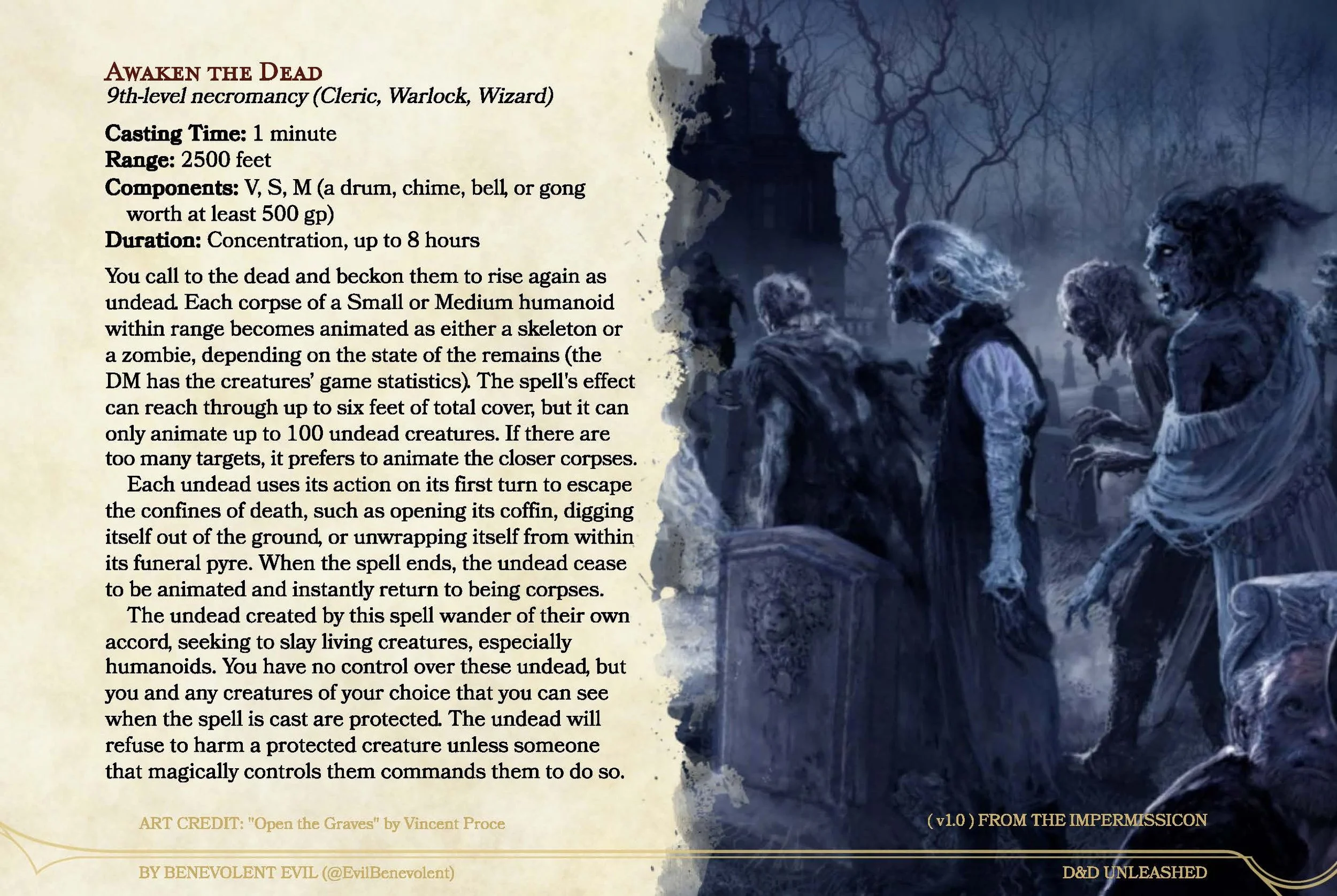 New Spell: Awaken the Dead — DND Unleashed: A Homebrew Expansion for 5th Edition Dungeons and ...