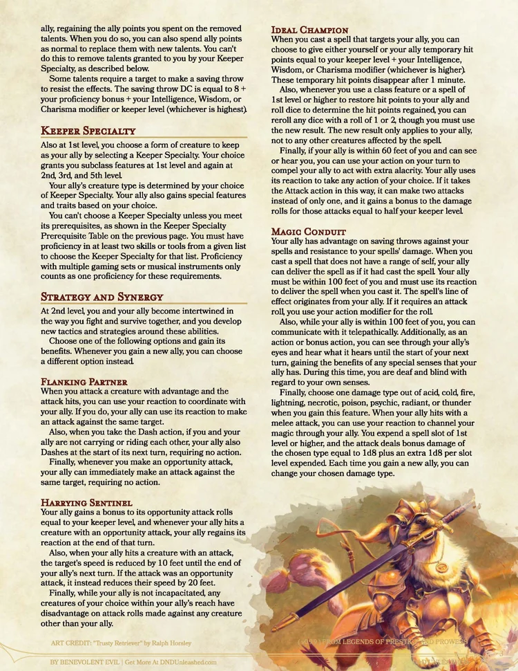 The Keeper (Prestige Class) — DND Unleashed: A Homebrew Expansion for ...