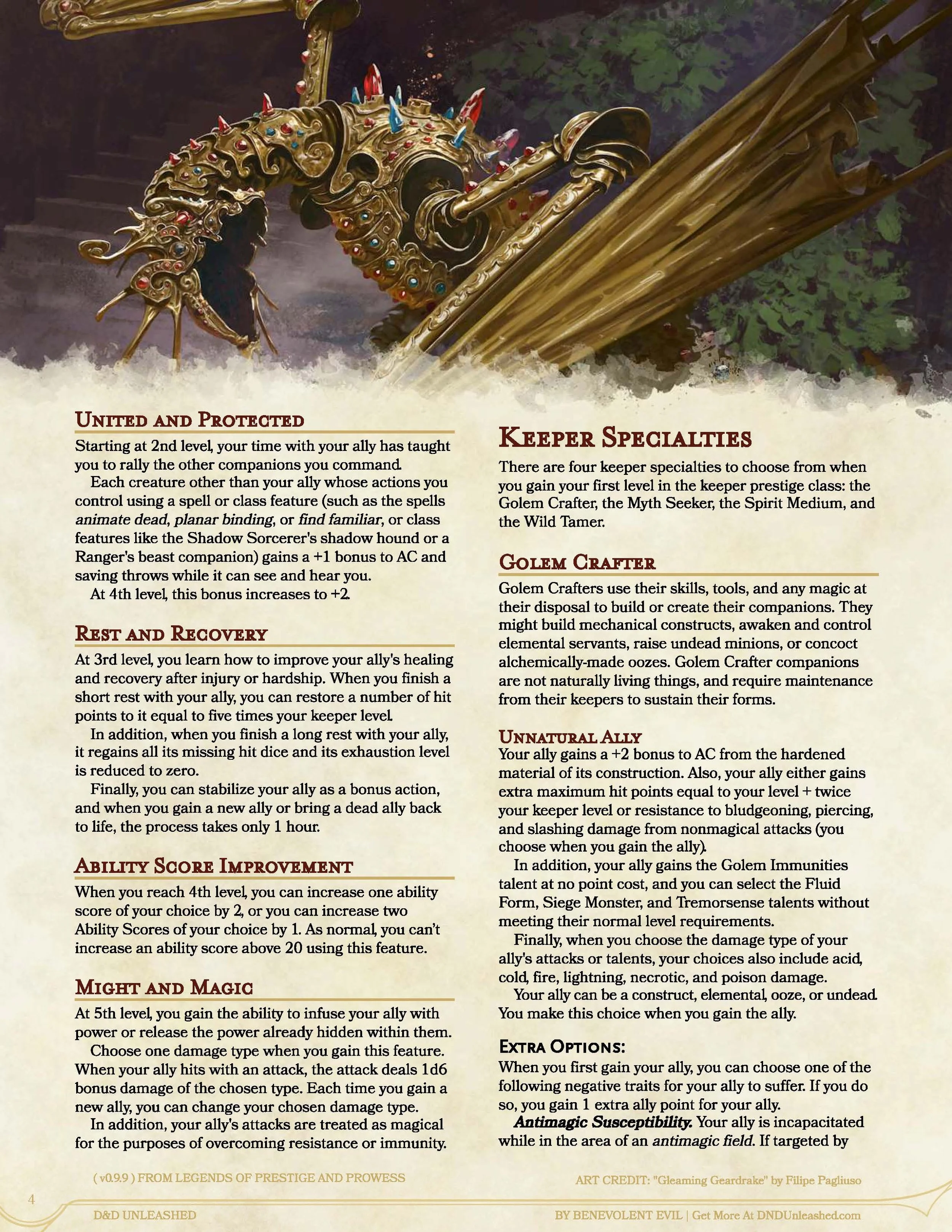 The Keeper (Prestige Class) — DND Unleashed: A Homebrew Expansion for ...