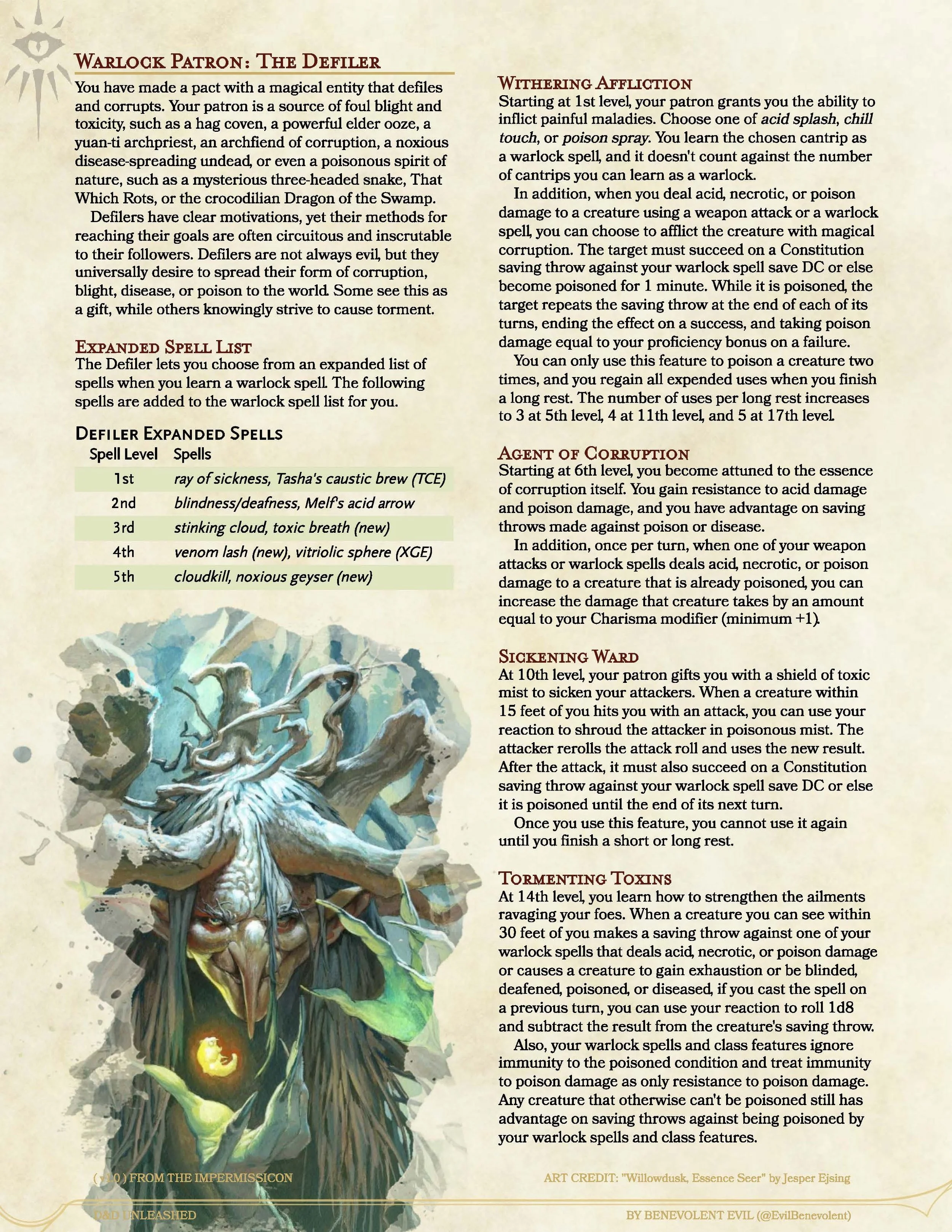 Dnd 5E Cthulhu Warlock | D&D 5E Warlock Patrons – CMAZ
