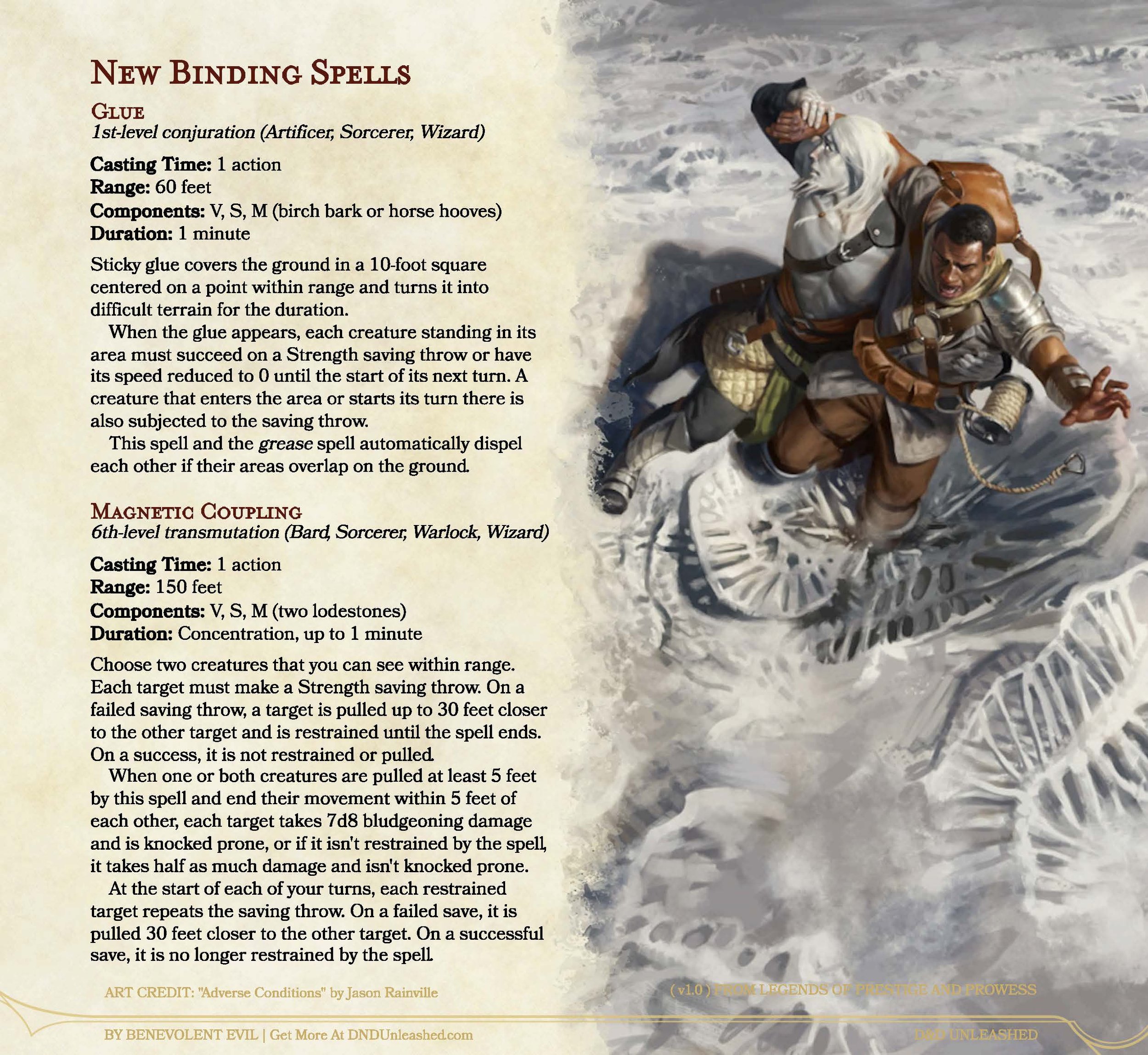 New Spells: Glue & Magnetic Coupling — DND Unleashed: A Homebrew ...