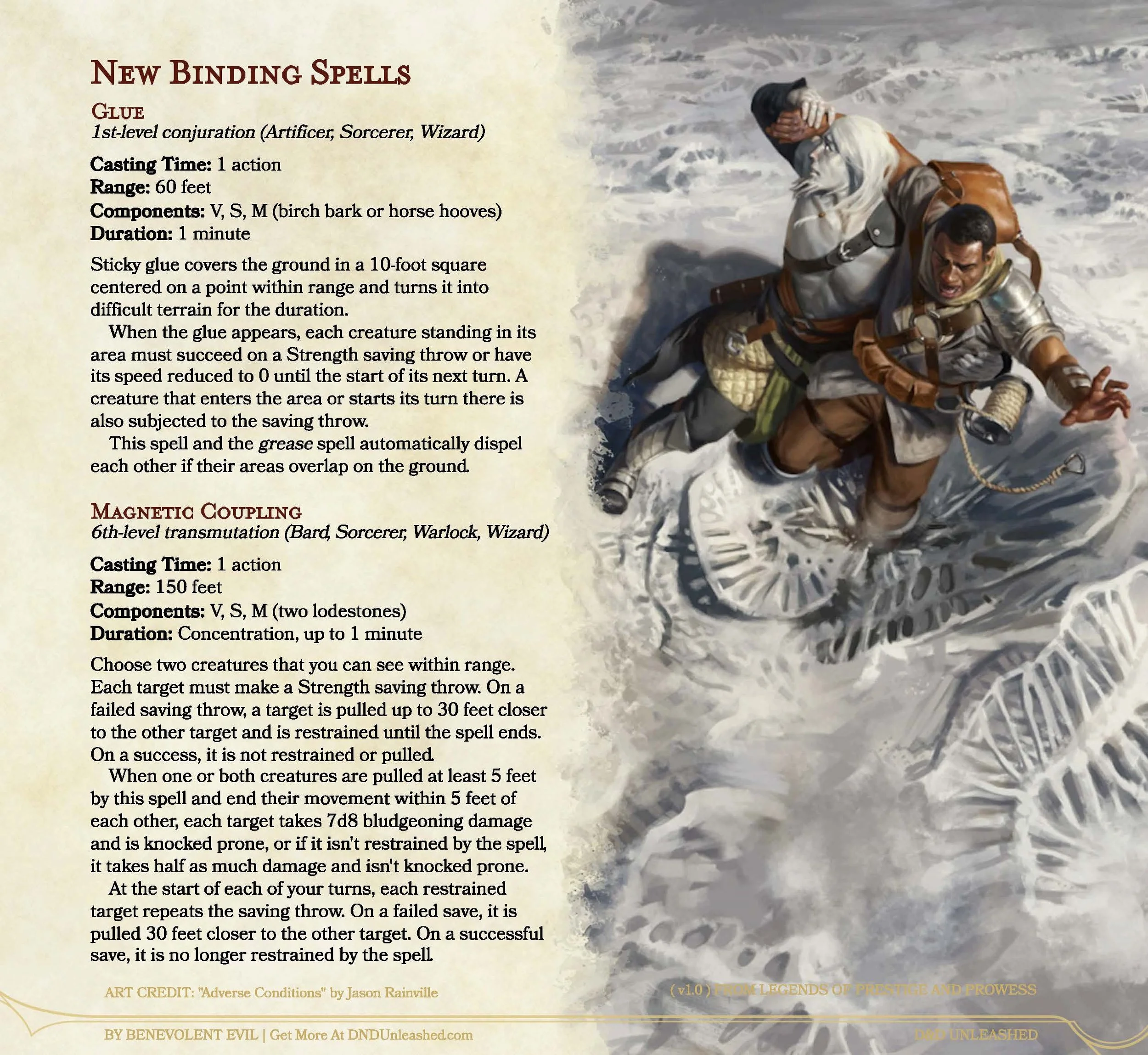 New Spells: Glue & Magnetic Coupling — DND Unleashed: A Homebrew ...