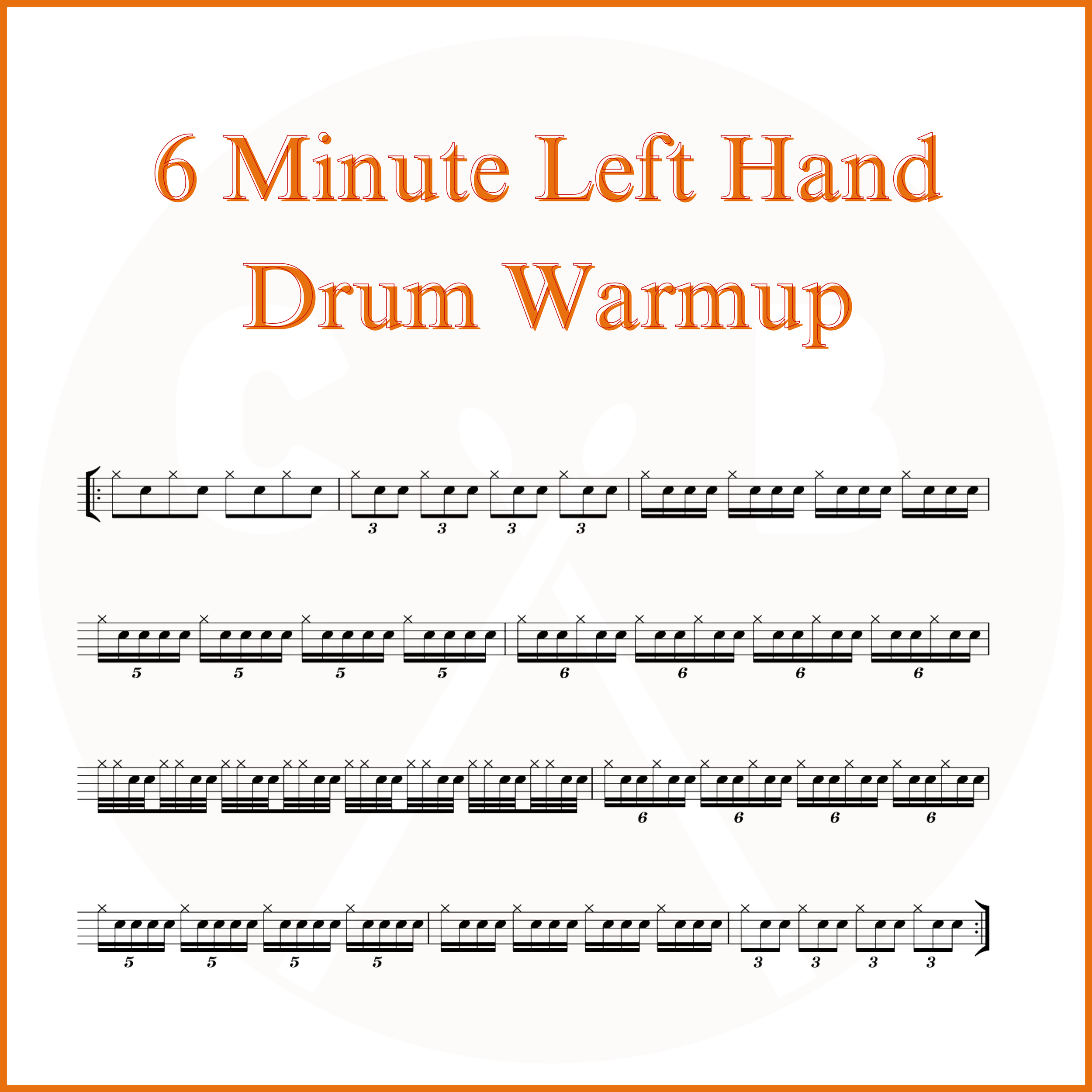 6 Minute Left Hand Drum Warmup — Cypress Bartlett