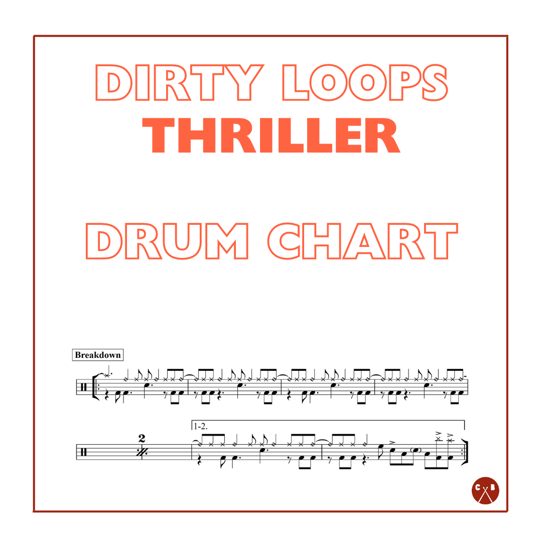 Thriller Drum Chart by Dirty Loops — Cypress Bartlett