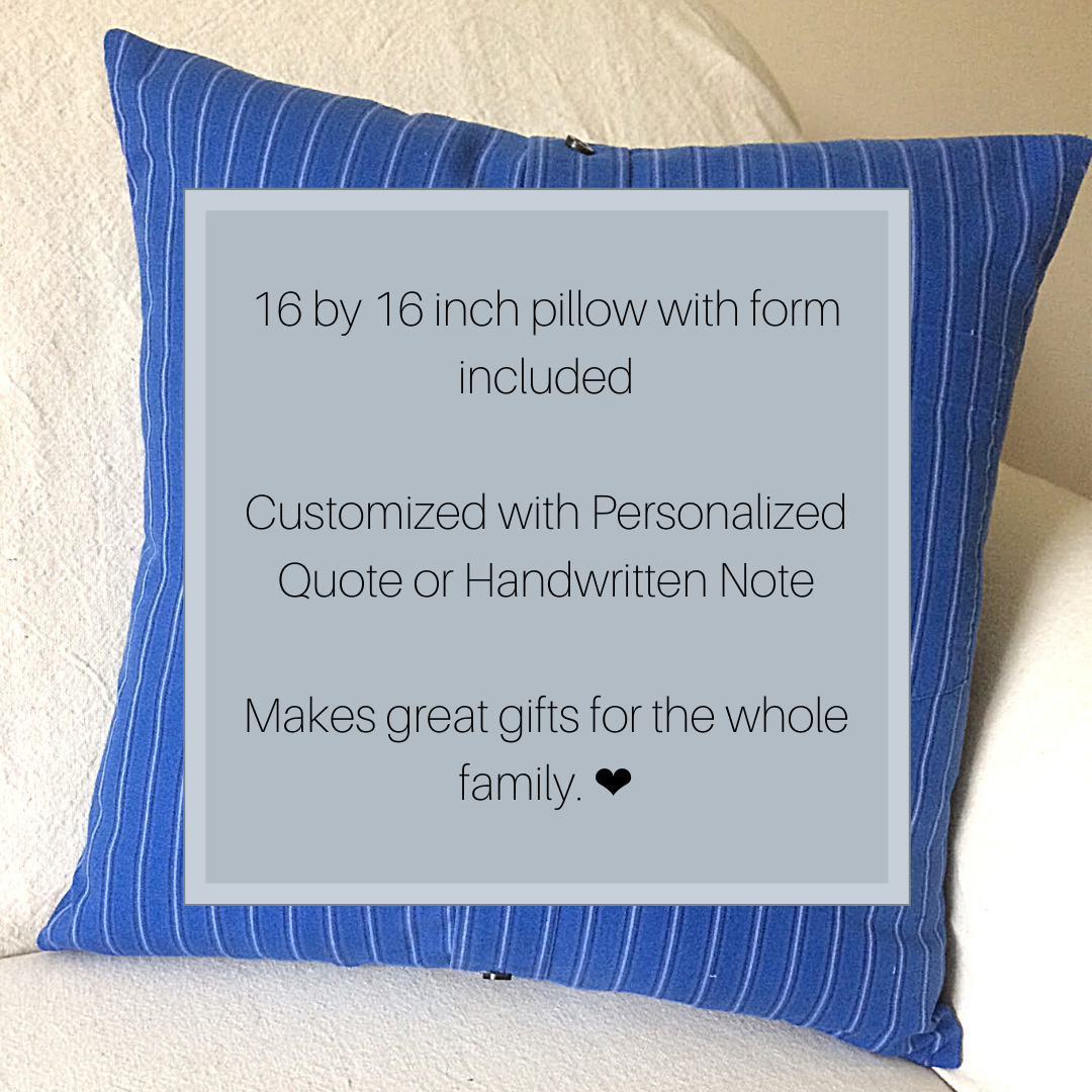Memory Pillow made from Neckties — Memorable Handmade Gifts