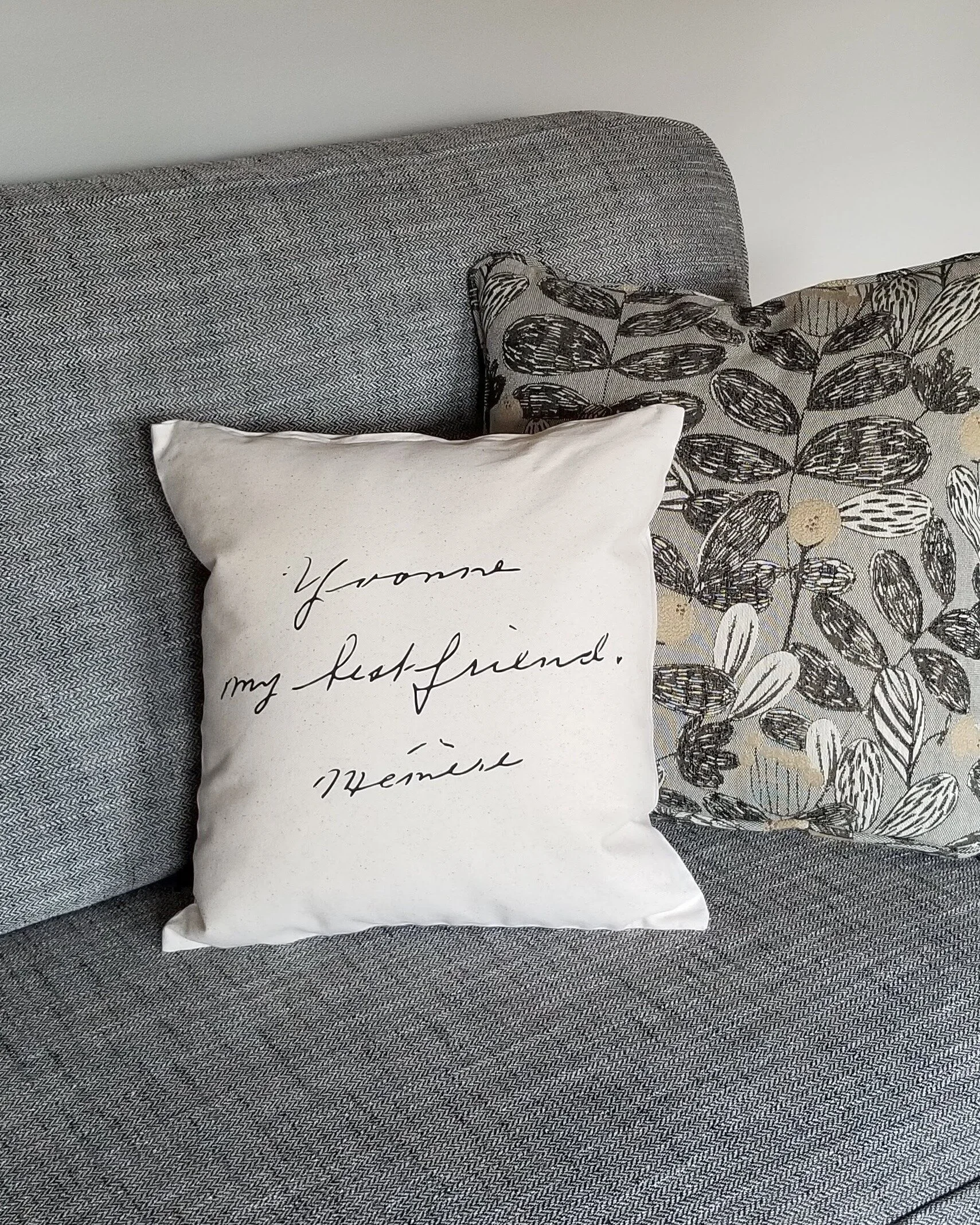 Pillow with custom handwritten message from loved ones. — Memorable ...
