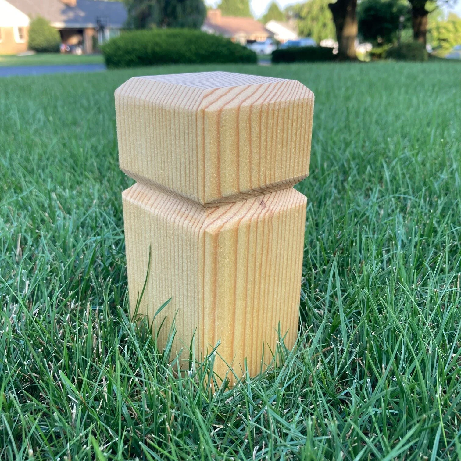 Kubb Set; Hardwood batons and softwood kubbs — Silver Birch Woodshop, LLC