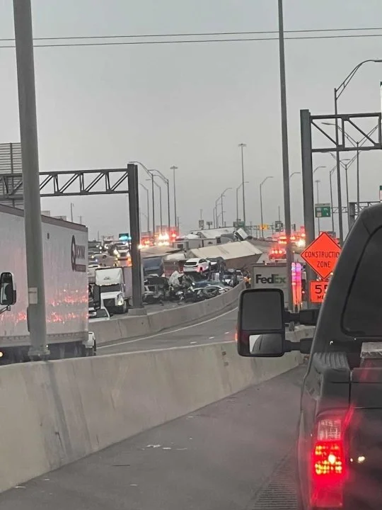 100 Car Pile Up In Texas