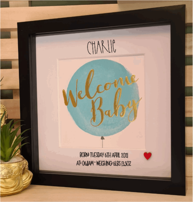 Welcome Baby Boy Announcement
