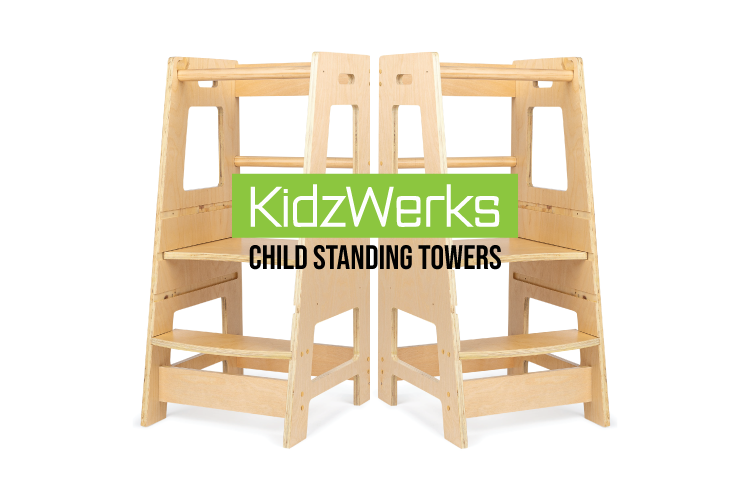 "Wood Finish" — KidzWerks Standing Towers
