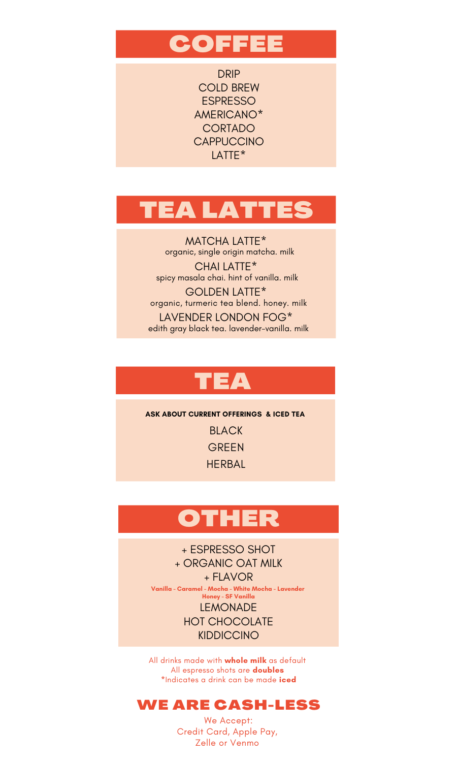 Menu — Soul Good Coffee