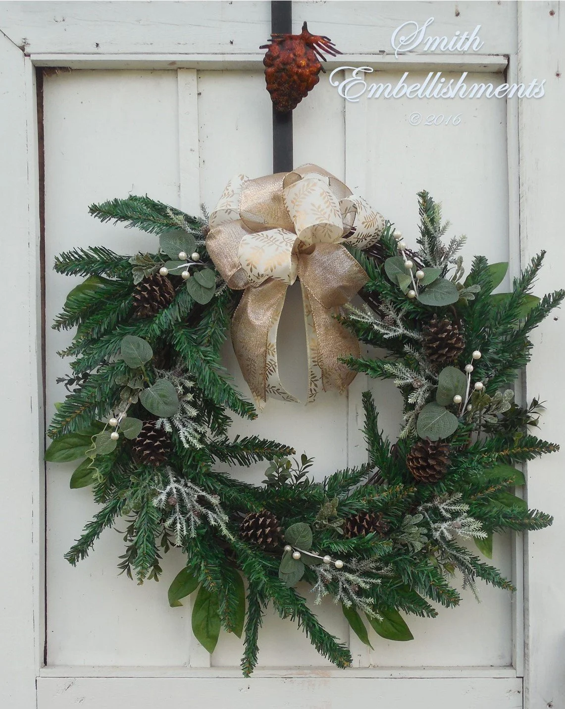 Evergreen Wreath Decorated