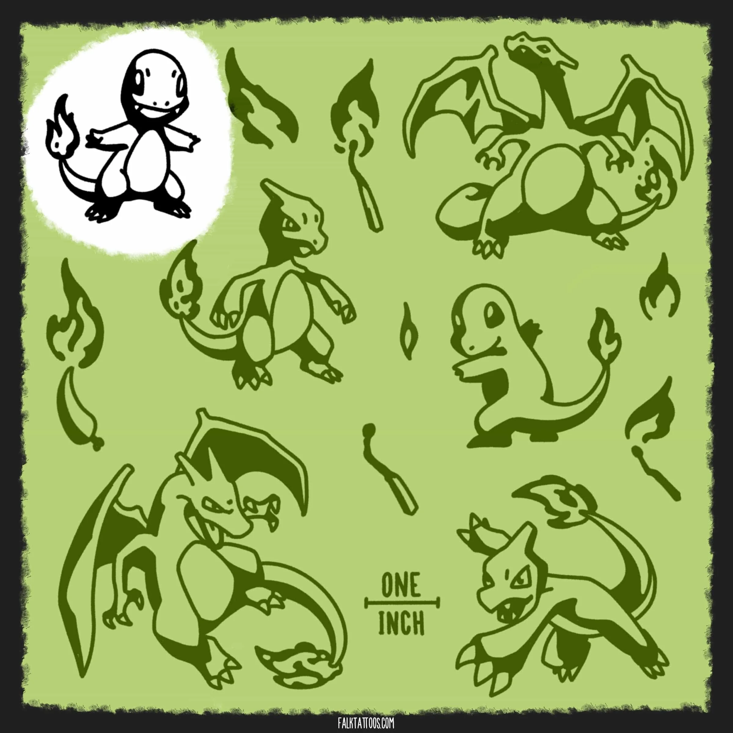 Charmander Charmeleon Charizard Tattoo