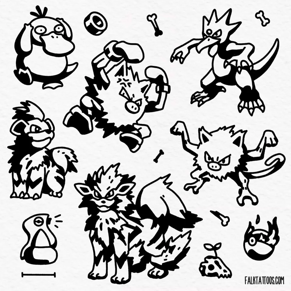 Pokemon Tribal Tattoo Arcanine