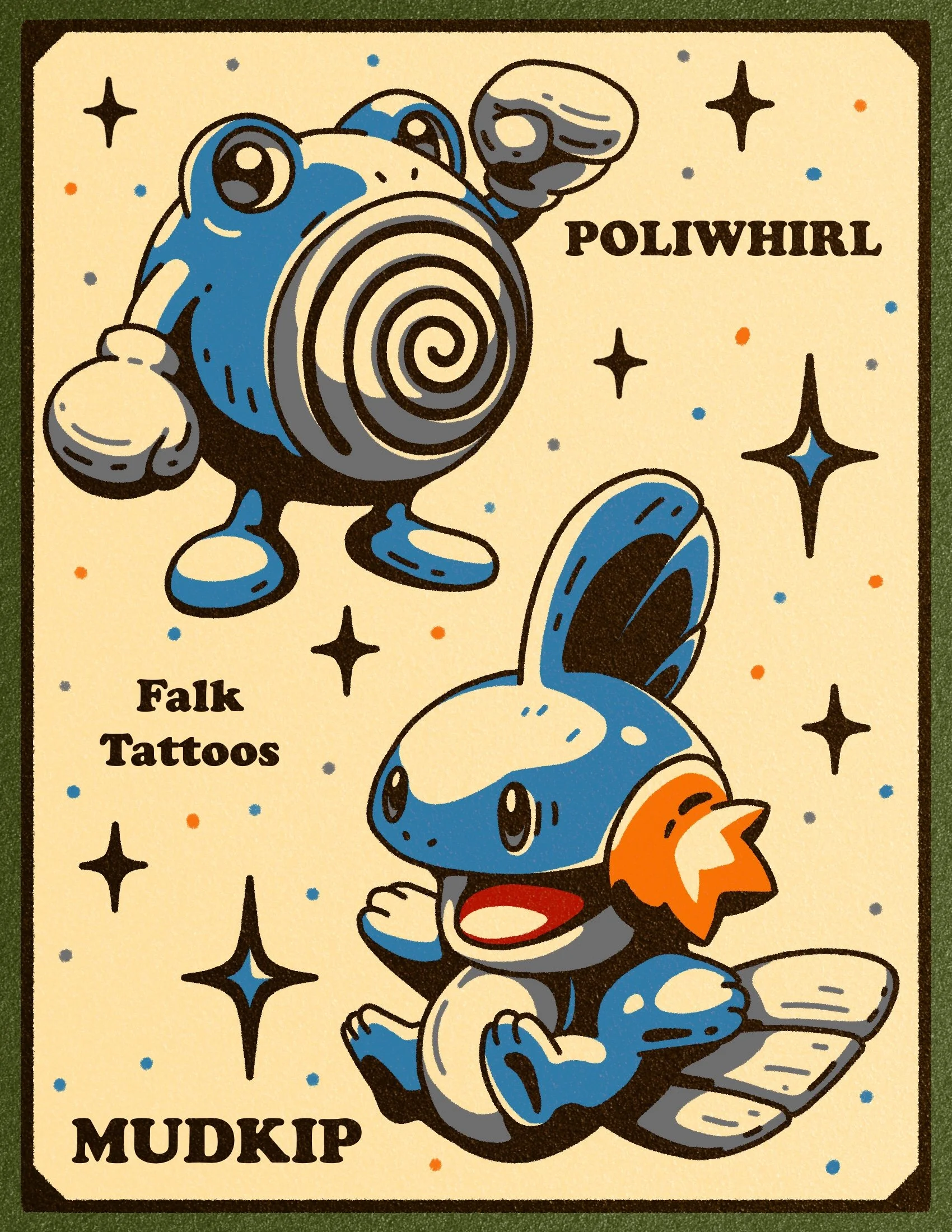 Poliwhirl & Mudkip Tattoo Design — Falk Tattoos