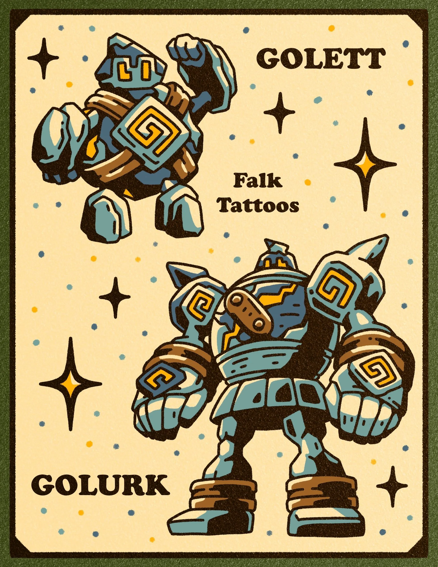 Golett & Golurk Tattoo Designs — Falk Tattoos