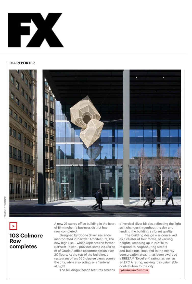 103 Colmore Row showcased in FX Magazine — Satellite MPR