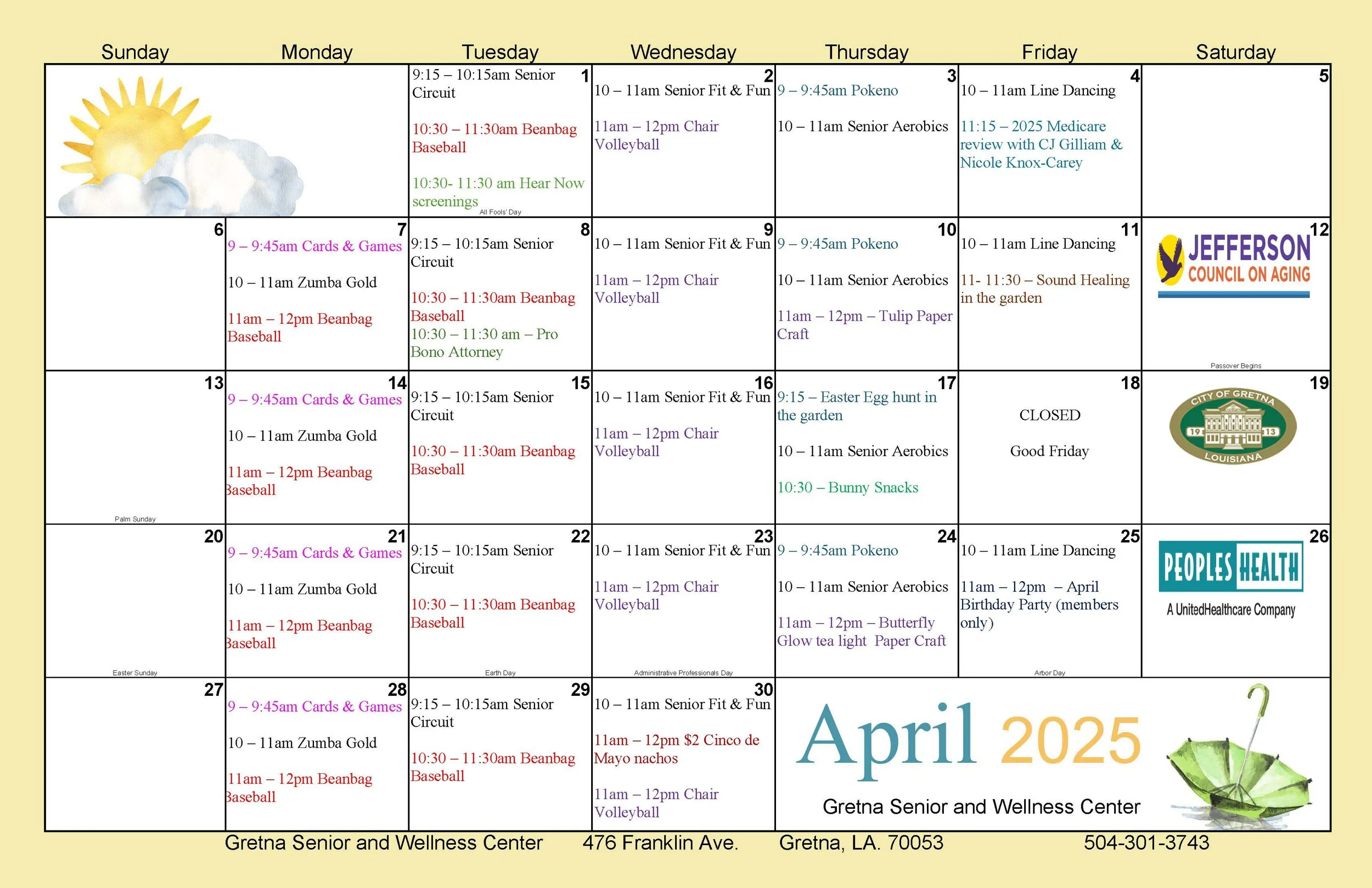 CENTER (Gretna Senior and Wellness Center) — Jefferson Council on Aging