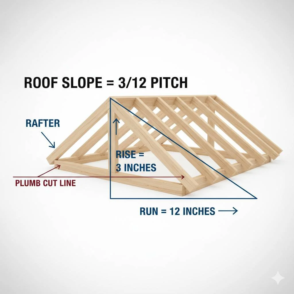 What Does 3/12 Roof Slope Plumb Cut Mean? | Roofing Angle Guide ...