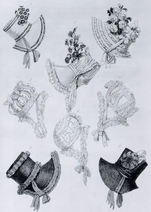 Ca. 1813 Regency Bonnet Fashion Plate — Sense & Sensibility Patterns