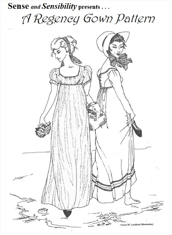 Regency Gown Pattern Neckline Supplement — Sense & Sensibility Patterns
