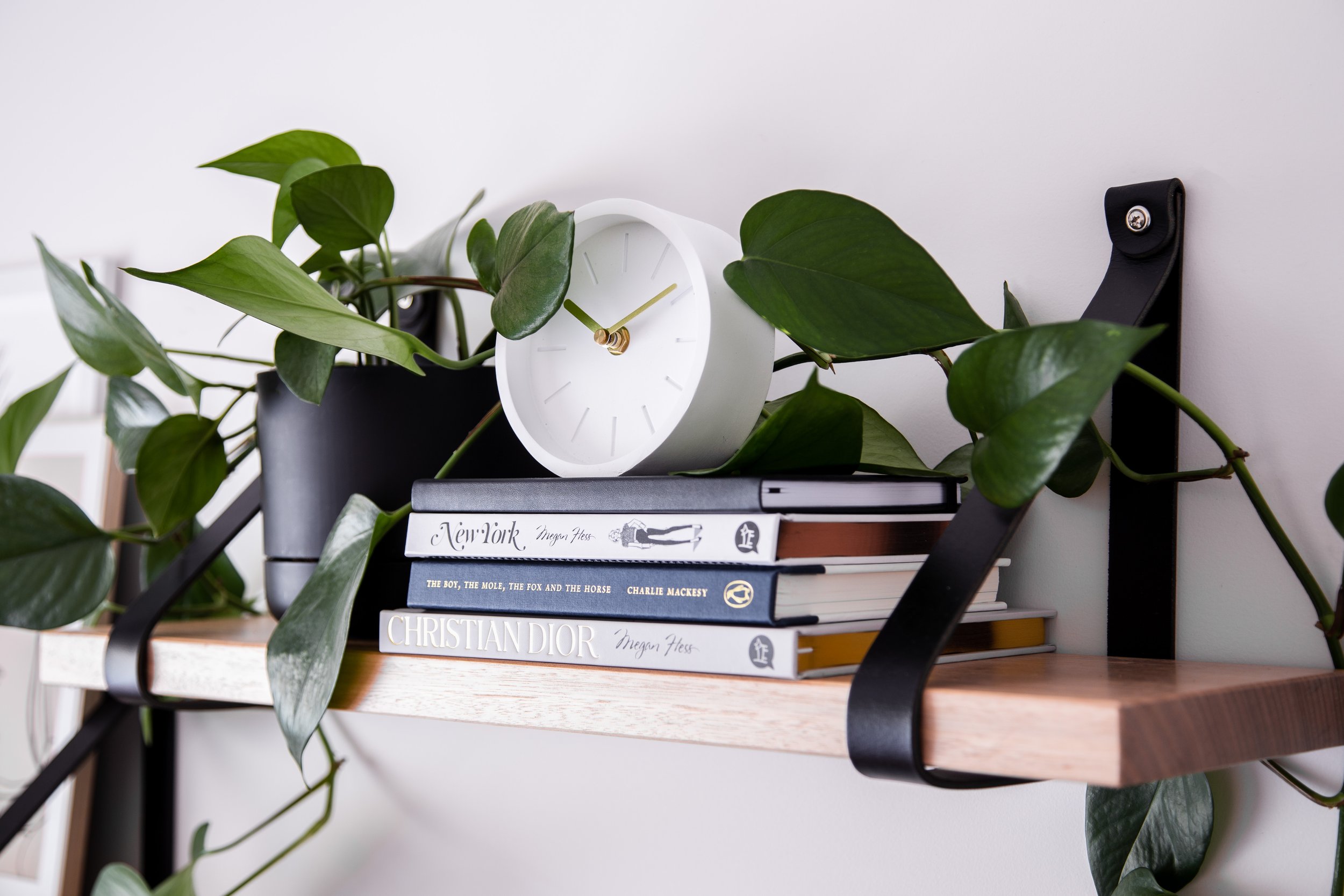 Five Simple Ways to Style Leather Strap Shelves — Jemmervale Designs Five Simple Ways to Style Leather Strap Shelves — Jemmervale Designs